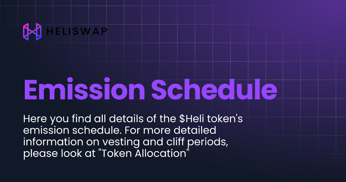Emission Schedule | HeliSwap